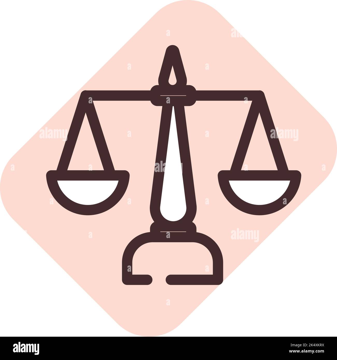Law scale, illustration, vector on a white background Stock Vector ...