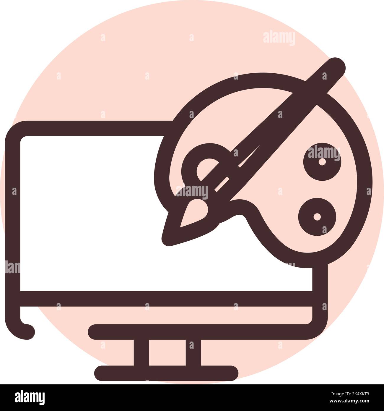 Computer theme, illustration, vector on a white background Stock Vector ...