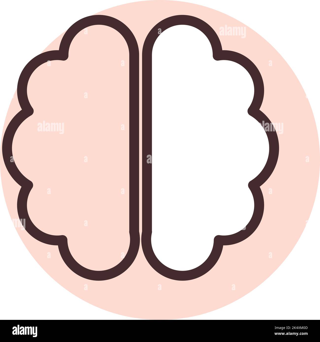 Brain disability, illustration, vector on a white background Stock ...