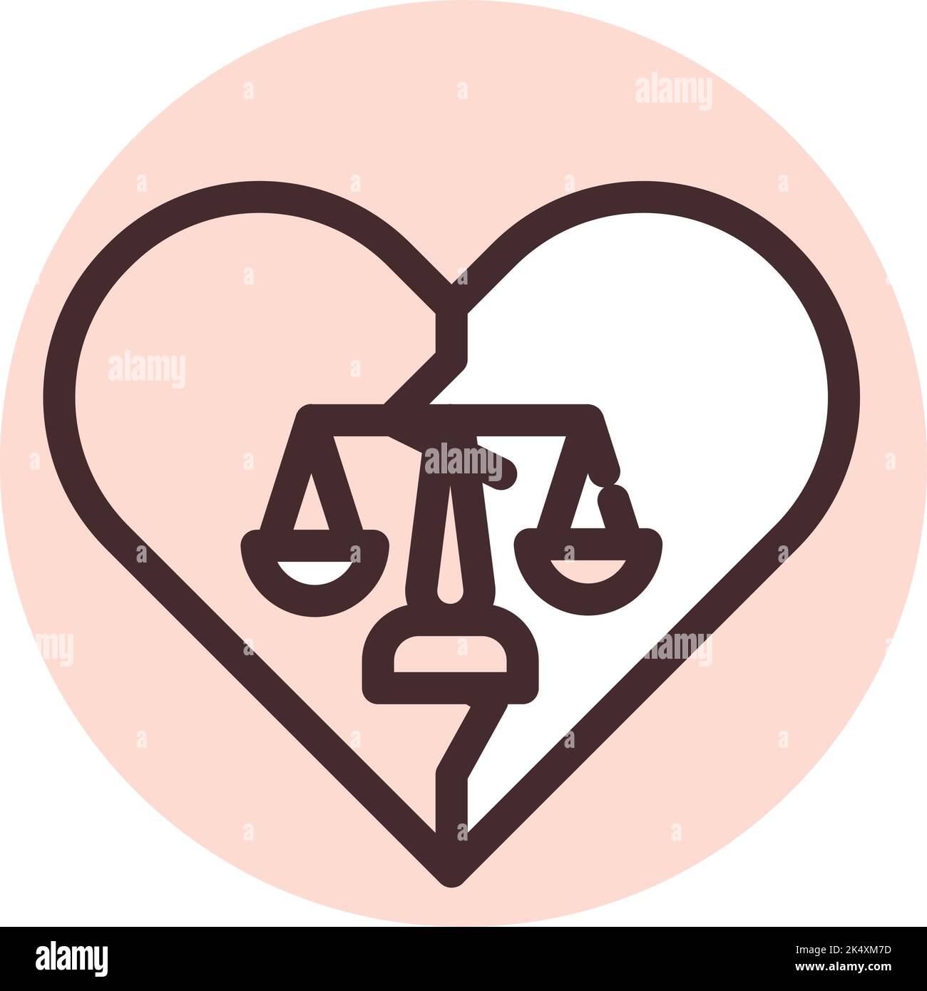 Legal divorce law, illustration, vector on a white background Stock ...