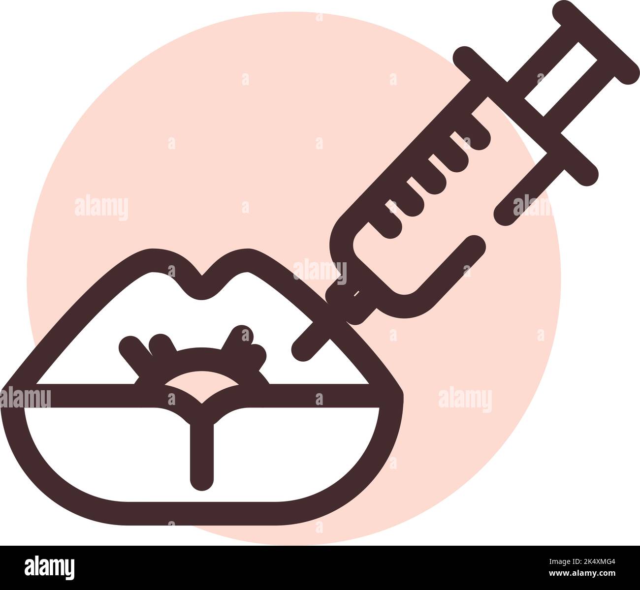 Lip injections, illustration, vector on a white background Stock Vector ...
