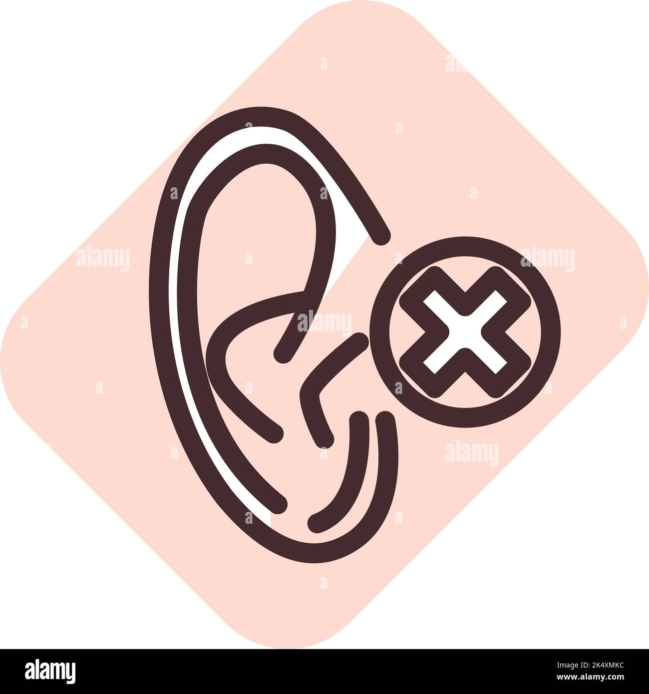 Deaf disability, illustration, vector on a white background Stock ...