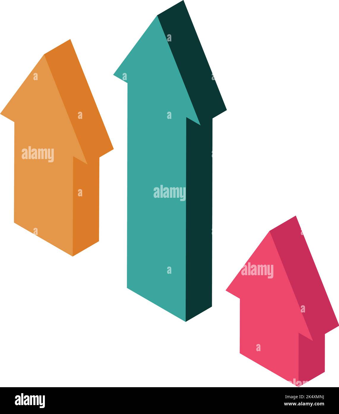 isometric financial growth arrows Stock Vector Image & Art - Alamy