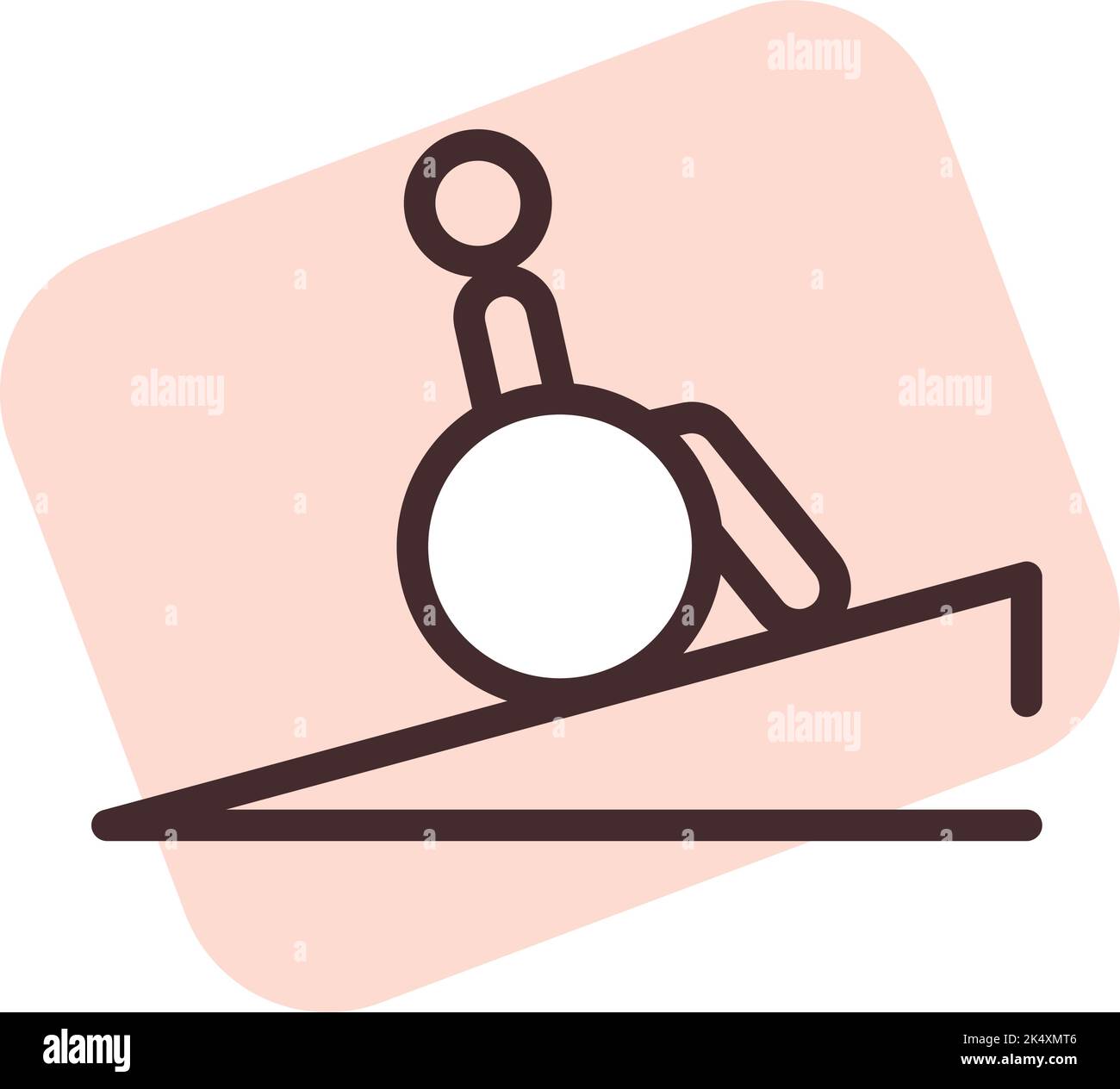 Wheelchair on a ramp Stock Vector Images - Alamy