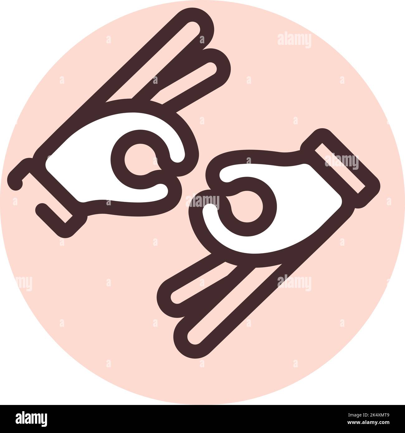 Disability gesture, illustration, vector on a white background Stock ...