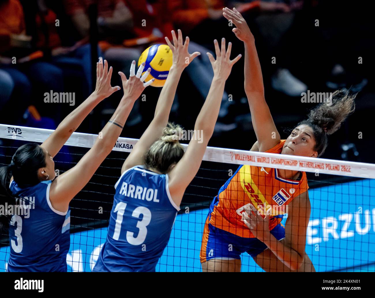 ROTTERDAM - Celeste Plak of the Netherlands in action against Paula ...