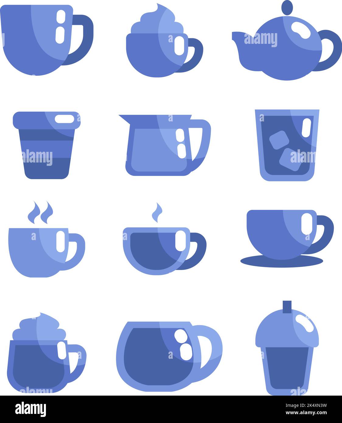 Caffeine drinks, illustration, vector on a white background Stock ...