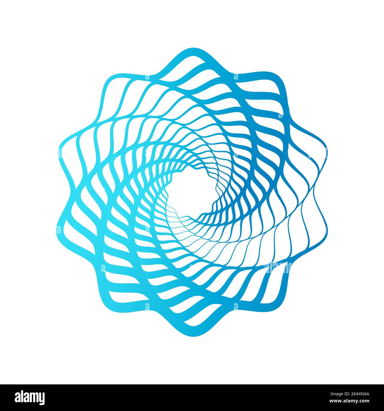 Optical illusion patterned circle of deformed moving shapes. Round ...