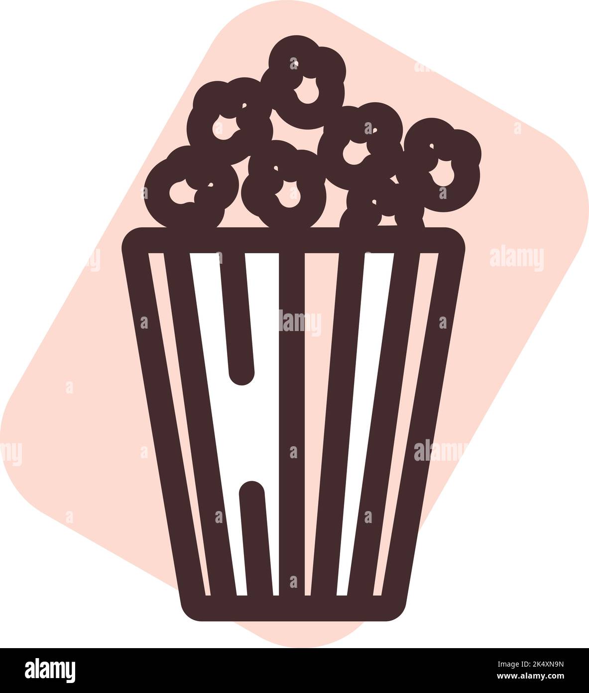 Cinema popcorn, illustration, vector on a white background Stock Vector ...