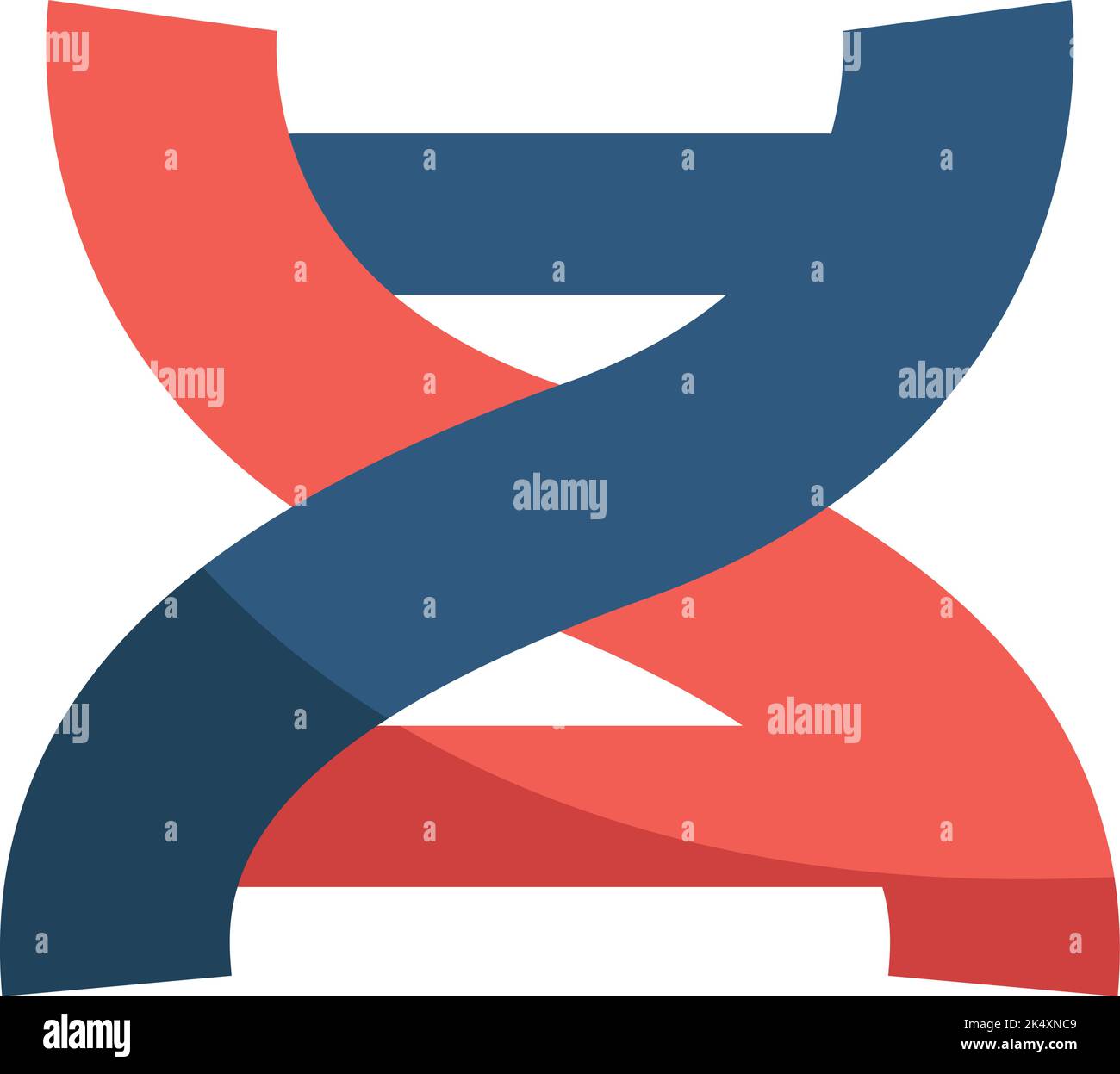 DNA spiral, illustration, vector on a white background Stock Vector ...