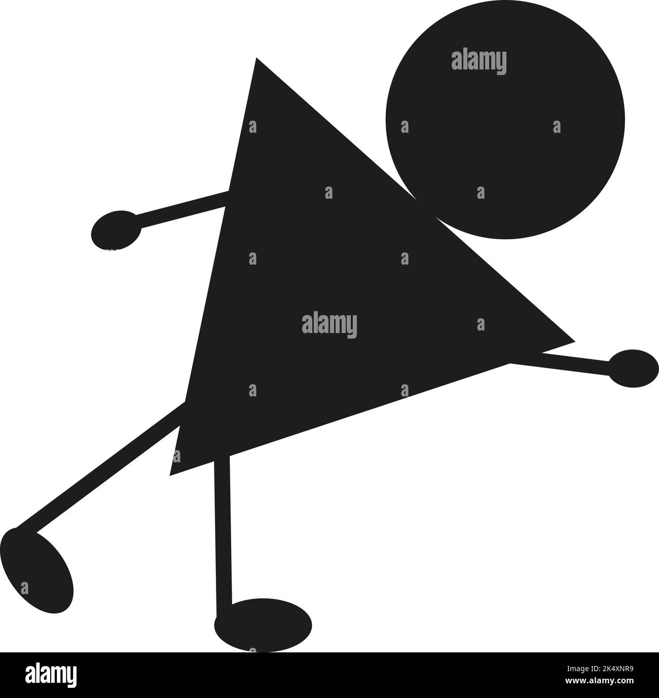 Family member bent over, illustration, vector on a white background ...