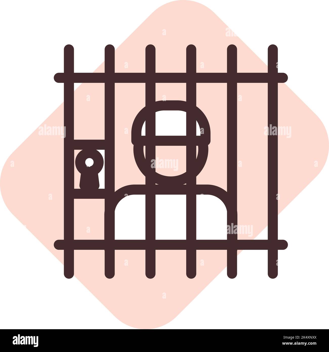 Inmate law, illustration, vector on a white background Stock Vector ...