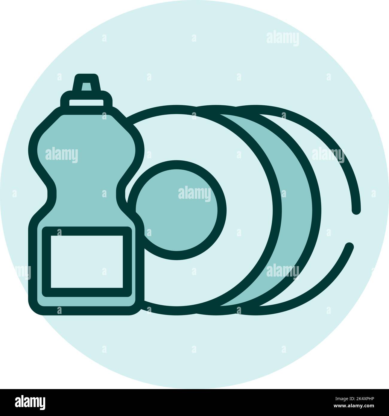 Clean dishwasher, illustration, vector on a white background Stock ...