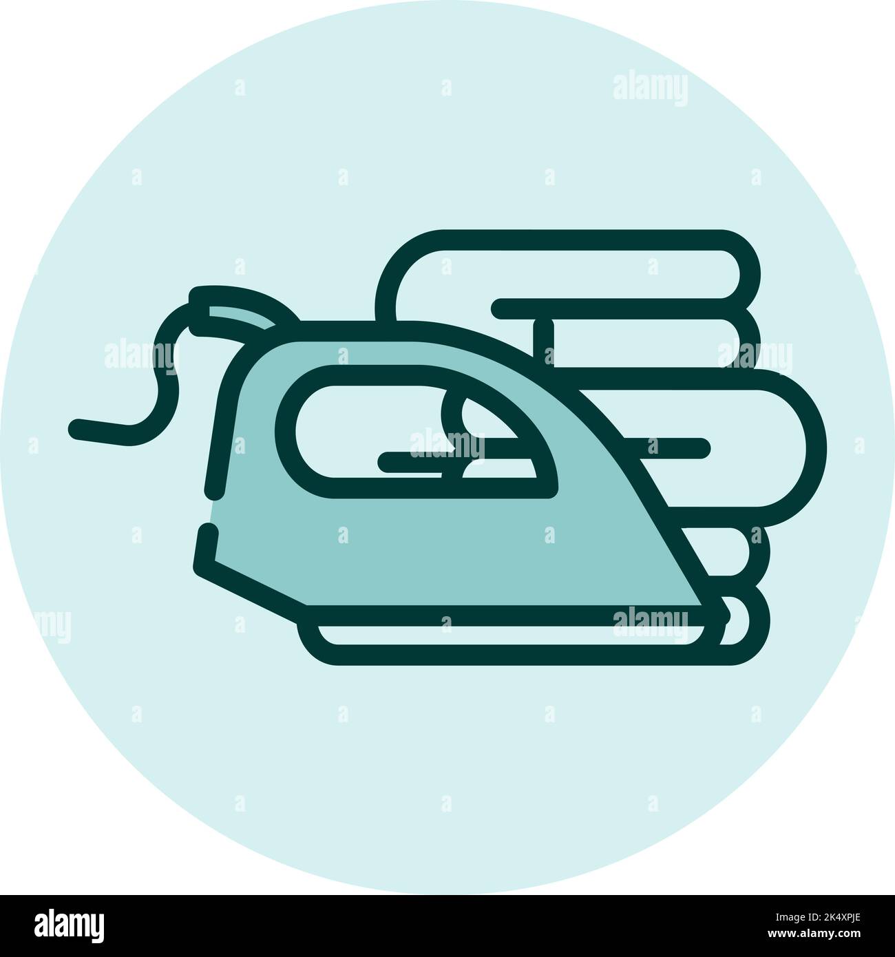 Ironing clothes, illustration, vector on a white background Stock ...