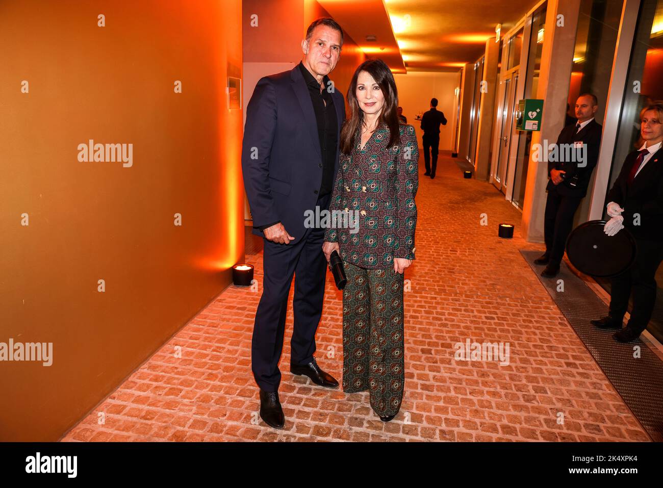 Berlin, Germany. 04th Oct, 2022. Iris Berben and Heiko Kiesow arrive at ...