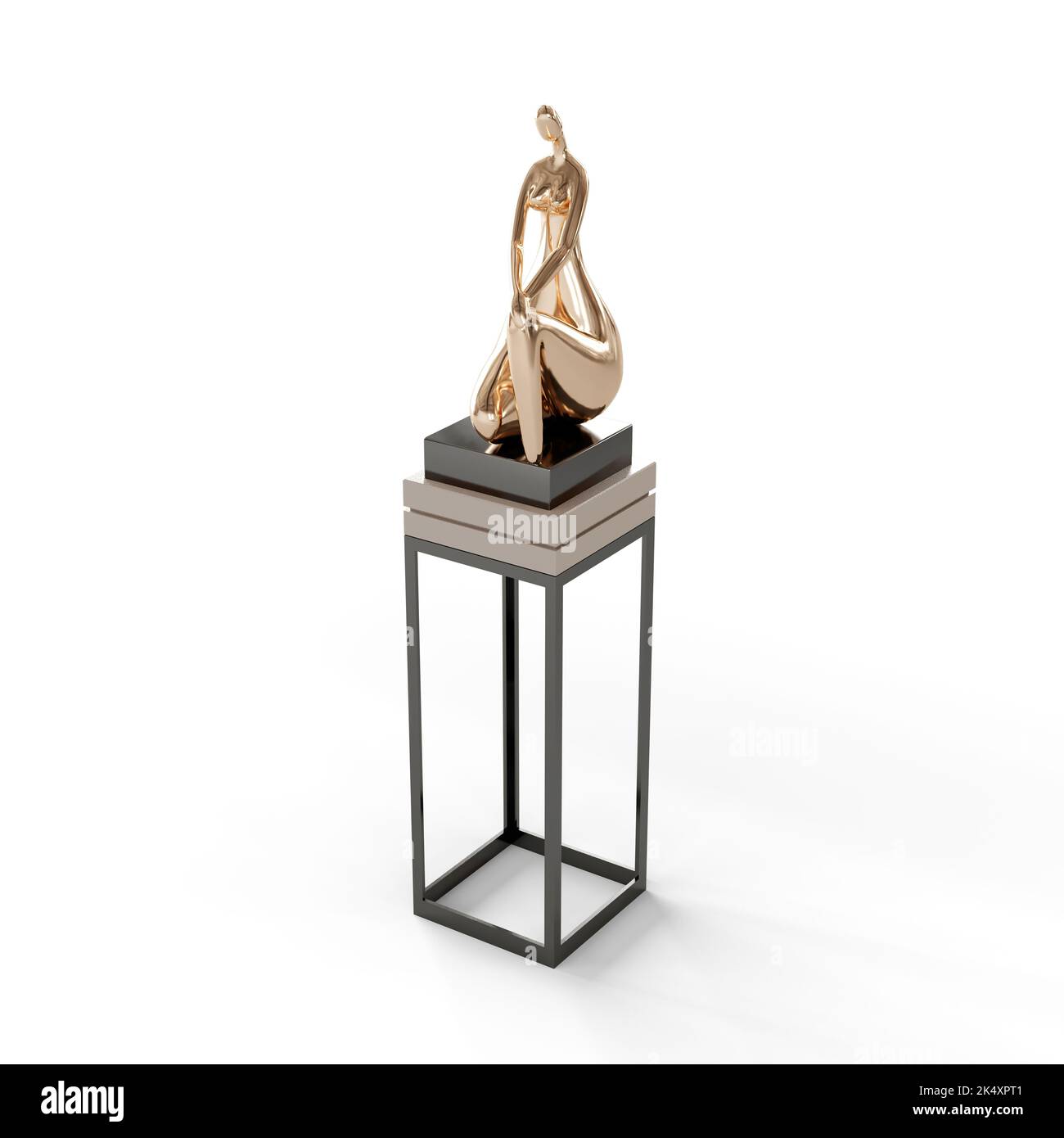 Golden female statue Cut Out Stock Images & Pictures - Alamy