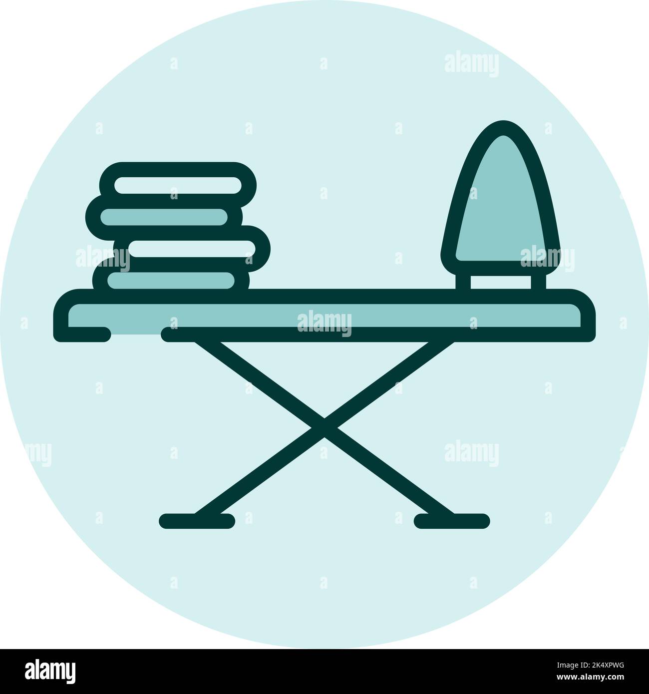 Ironing table, illustration, vector on a white background Stock Vector ...
