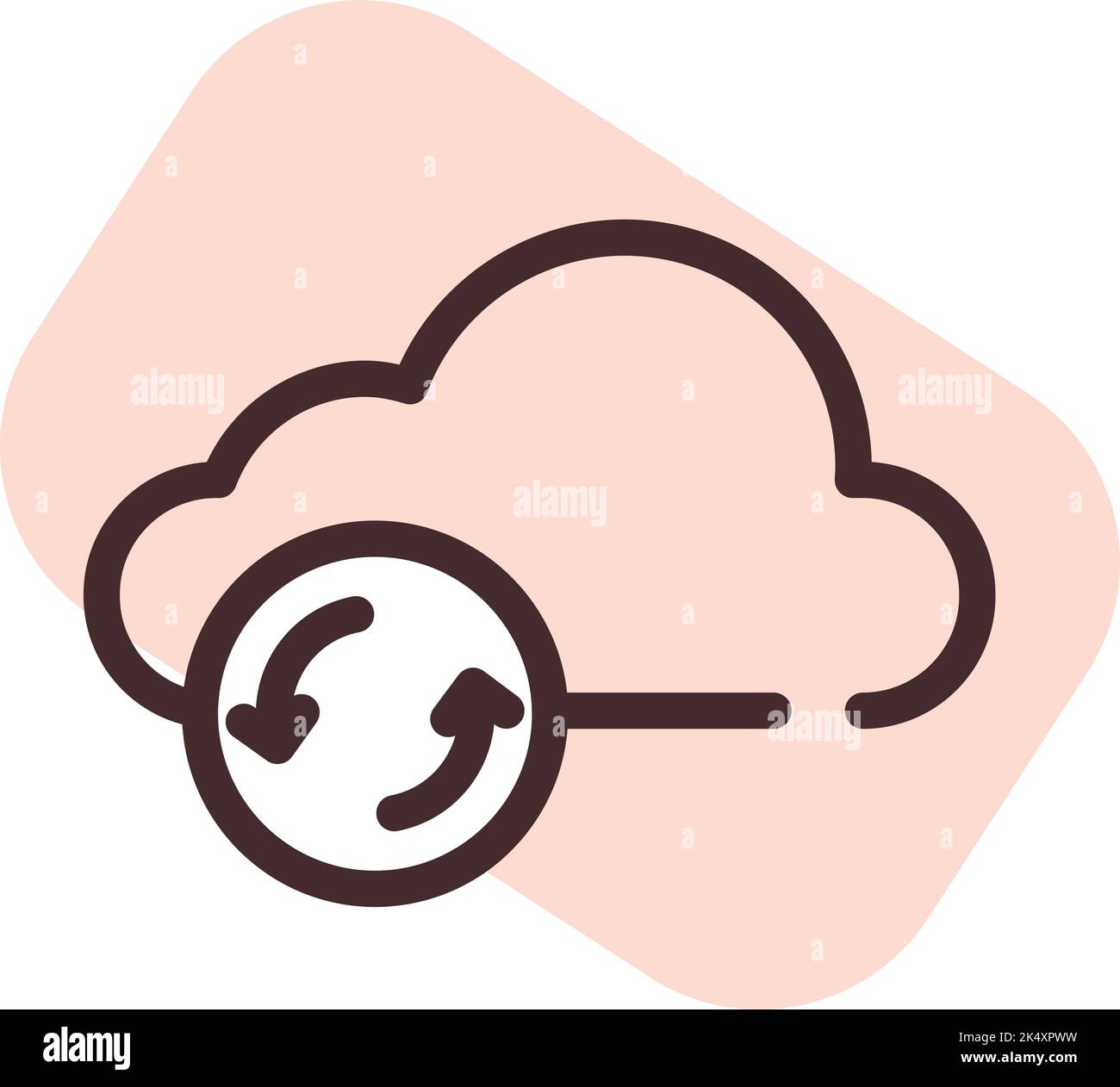 Computer cloud sync, illustration, vector on a white background Stock Vector Image & Art - Alamy
