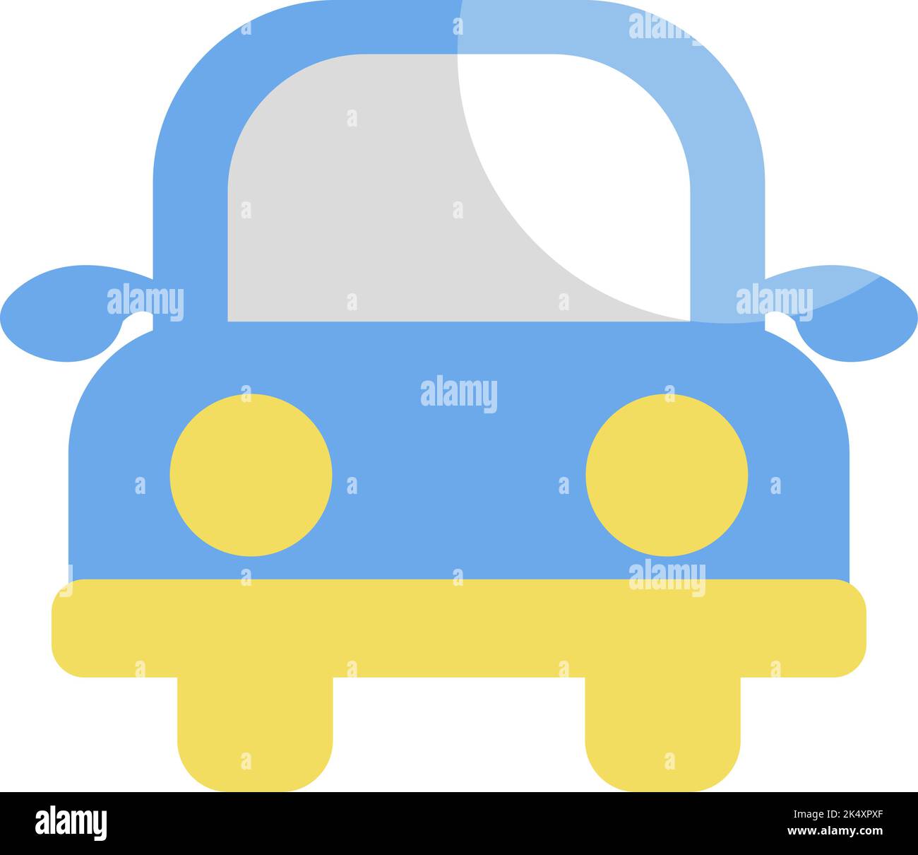 Morning routine car, illustration, vector on a white background Stock ...