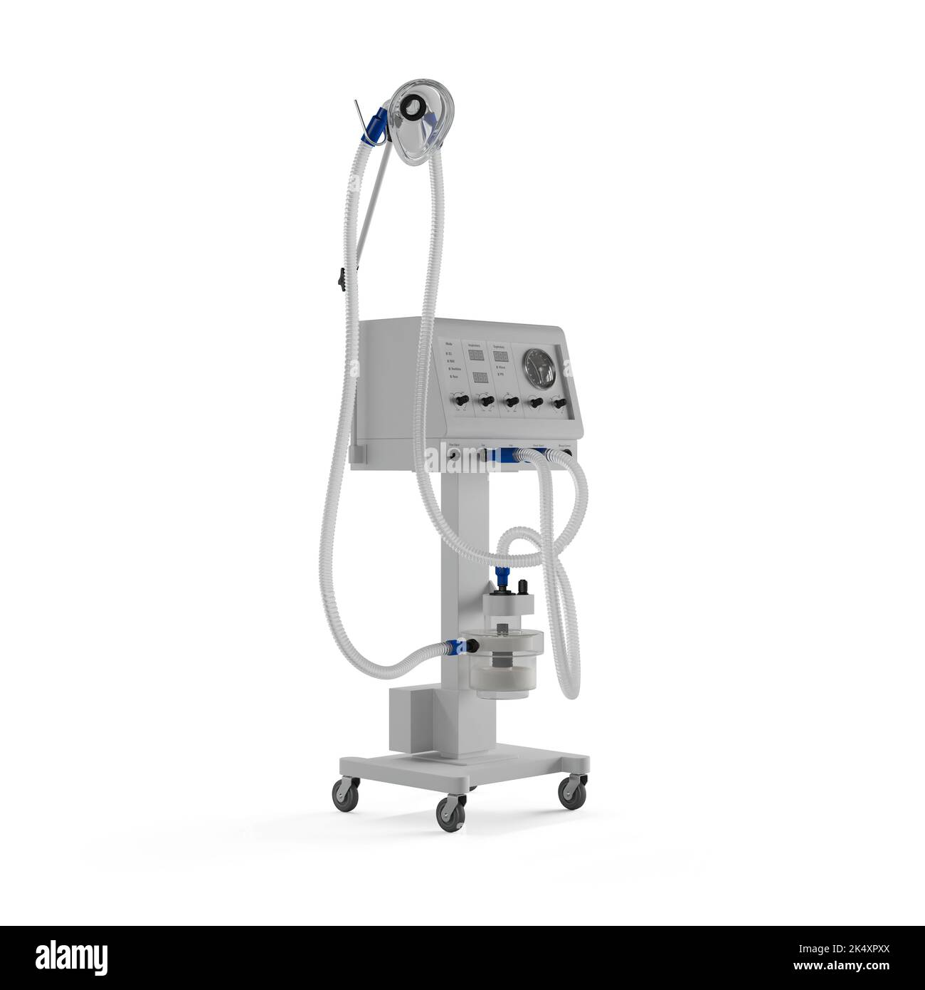 The medical ventilator isolated on a white background Stock Photo - Alamy
