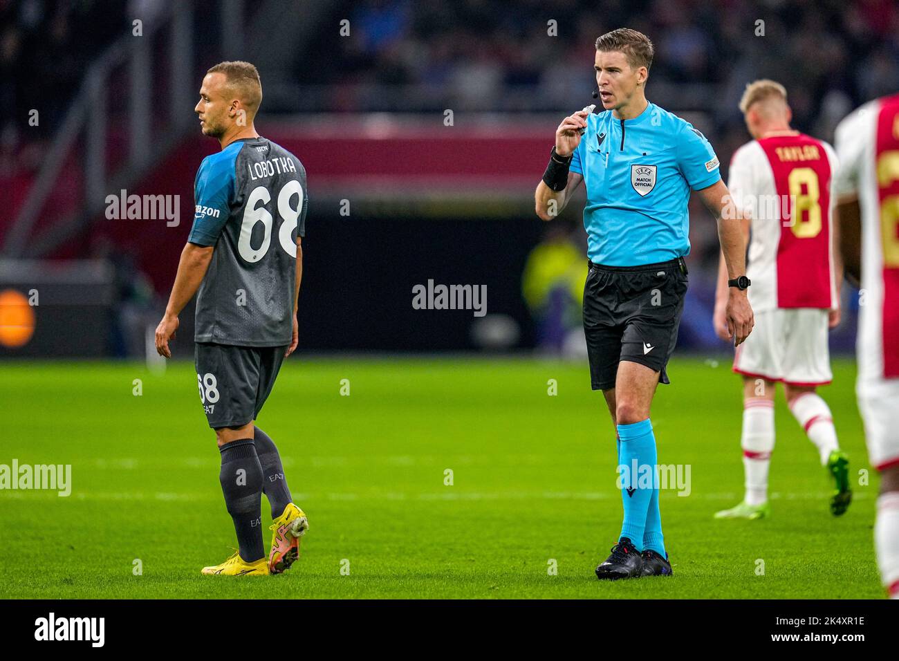 AMSTERDAM, NETHERLANDS - OCTOBER 4: Referee Francois Letexier during ...