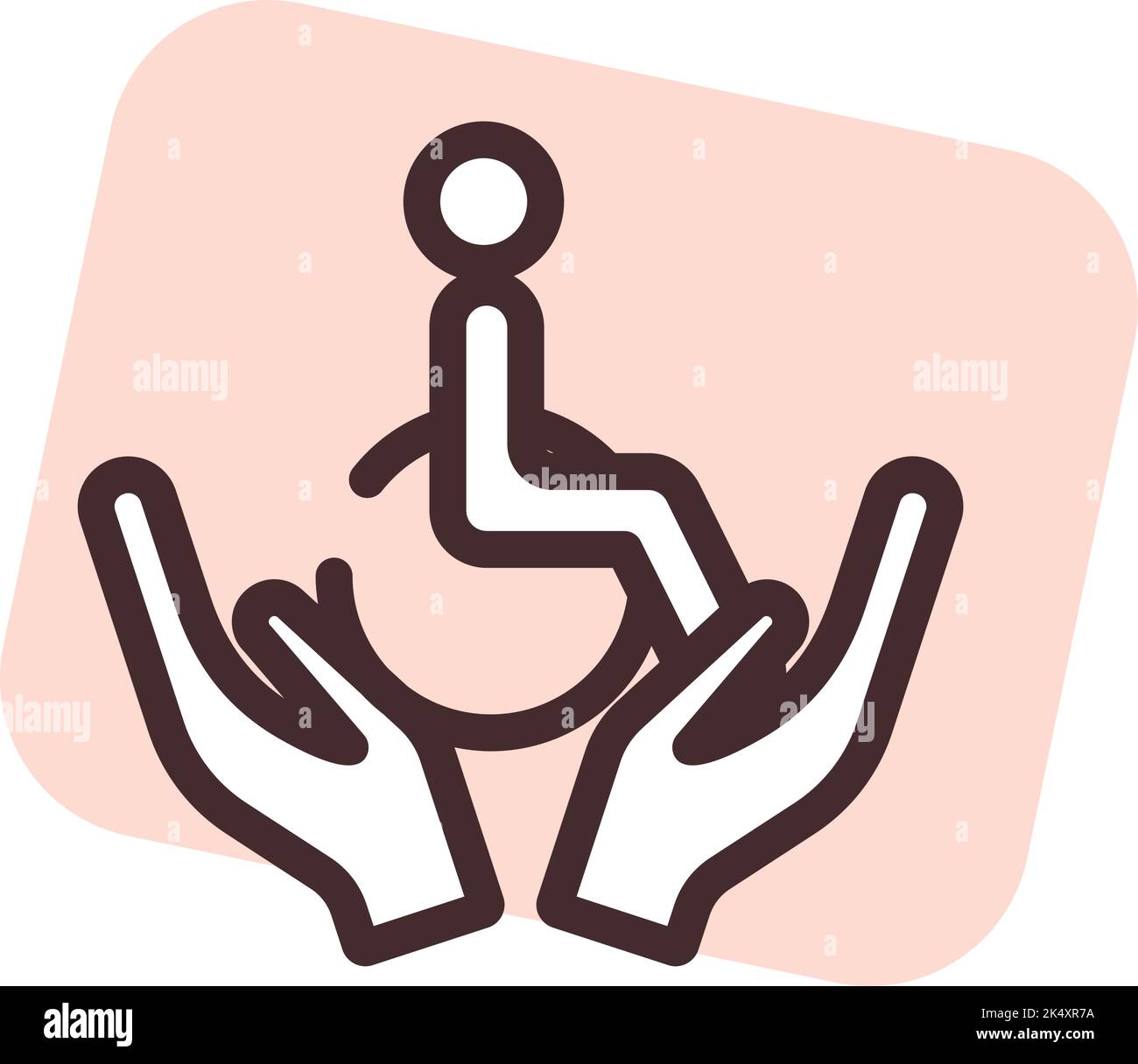 Human rights disability equality, illustration, vector on a white ...