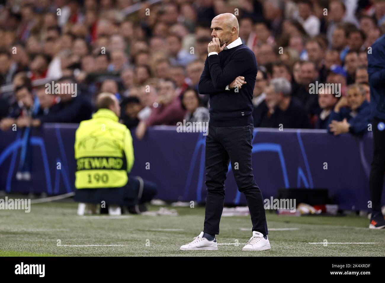 Amsterdam, Netherlands. 04th Oct, 2022. AMSTERDAM - Ajax coach Alfred ...