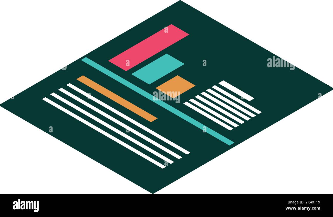 isometric financial data report Stock Vector Image & Art - Alamy