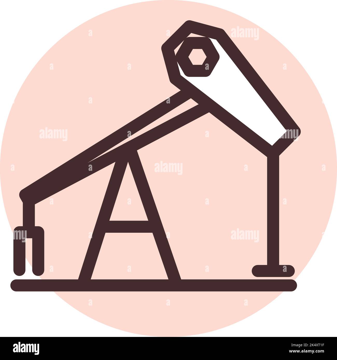 Oil rig, illustration, vector on a white background Stock Vector Image ...