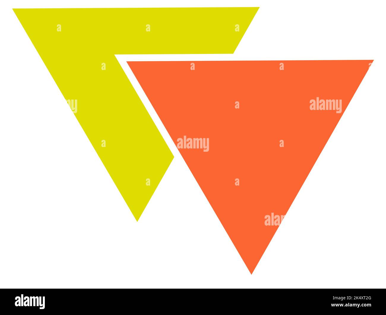 Two triangles logo, illustration, vector on a white background Stock ...