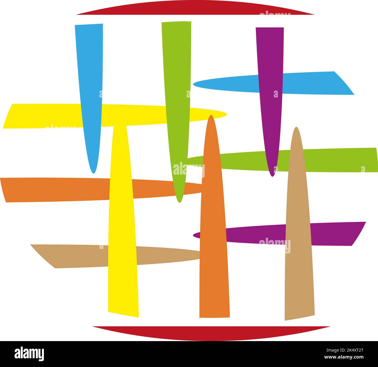 Colorful stripes logo, illustration, vector on a white background Stock ...