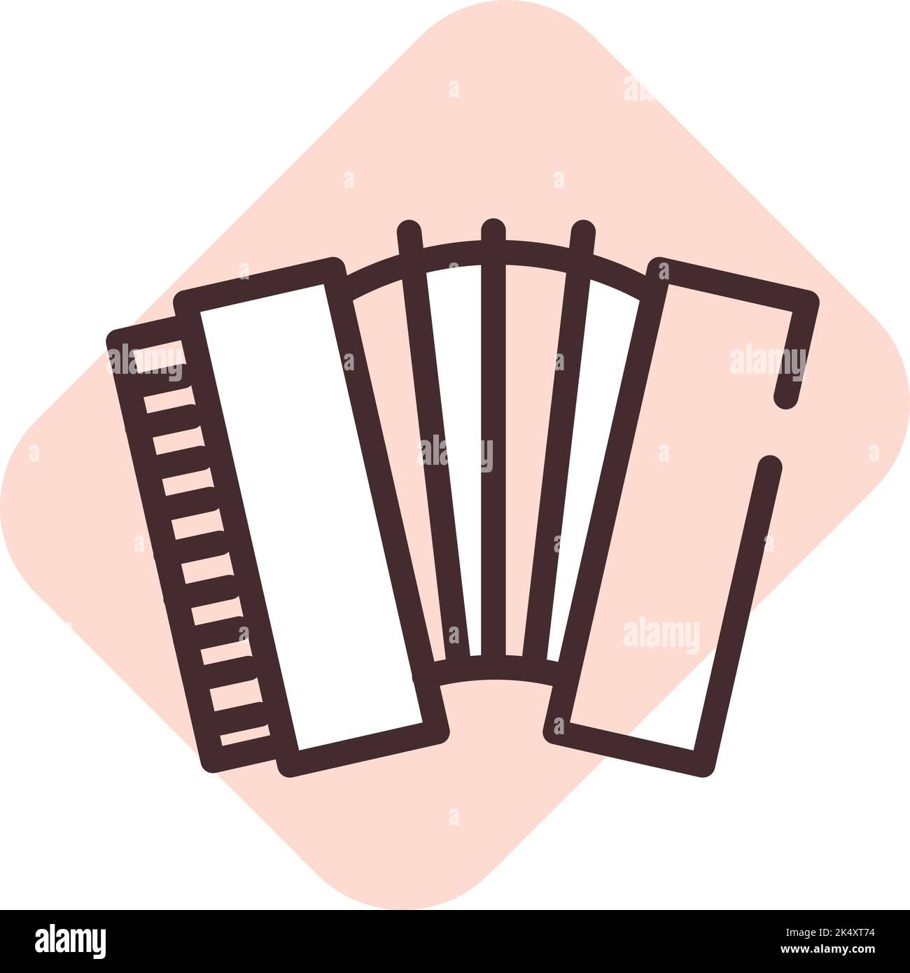 Accordion music, illustration, vector on a white background Stock ...