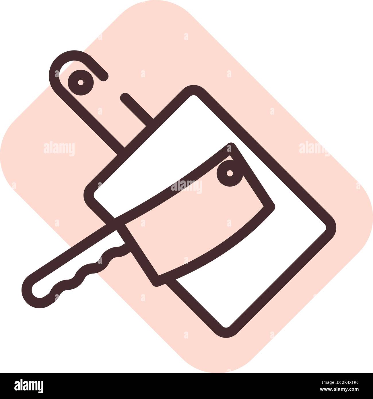 Restaurant chopping board, illustration, vector on a white background ...