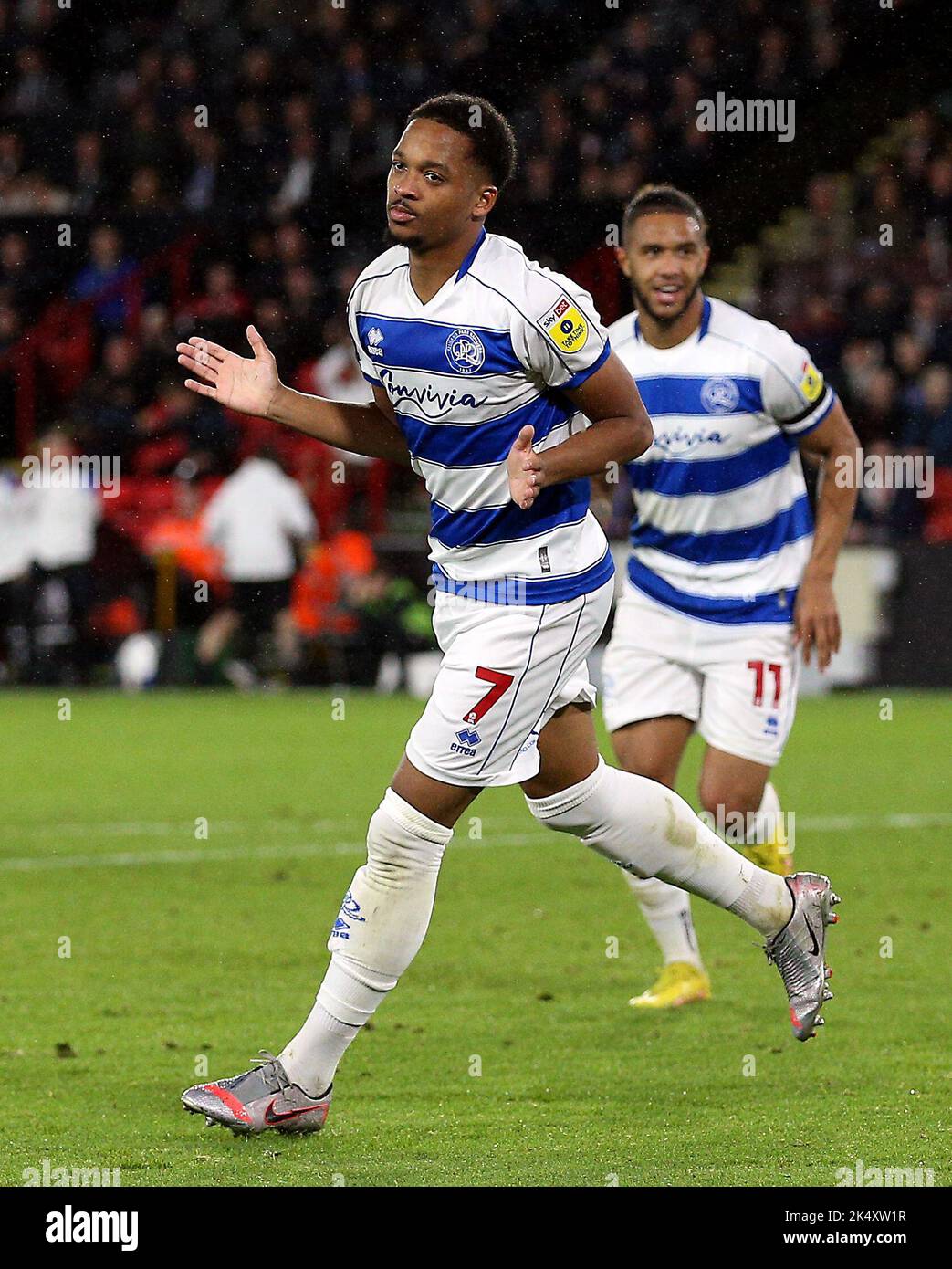 Queens Park Rangers' Chris Willock celebrates scoring their side's ...