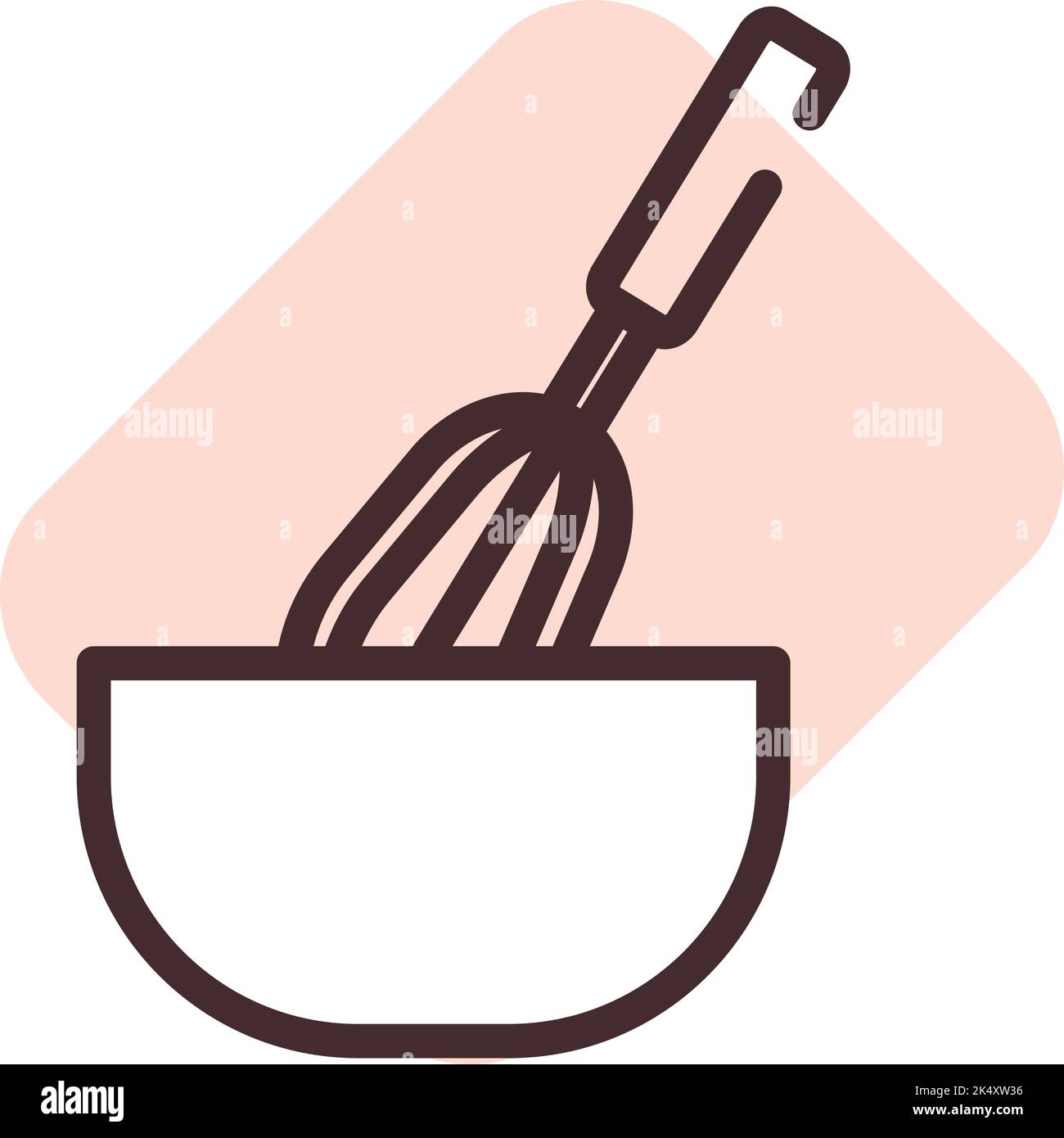 Restaurant whisk, illustration, vector on a white background Stock ...
