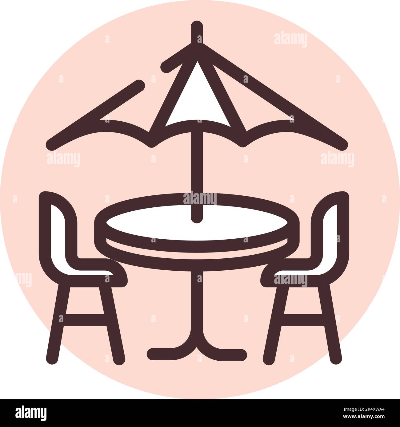 Cafe table, illustration, vector on a white background Stock Vector ...
