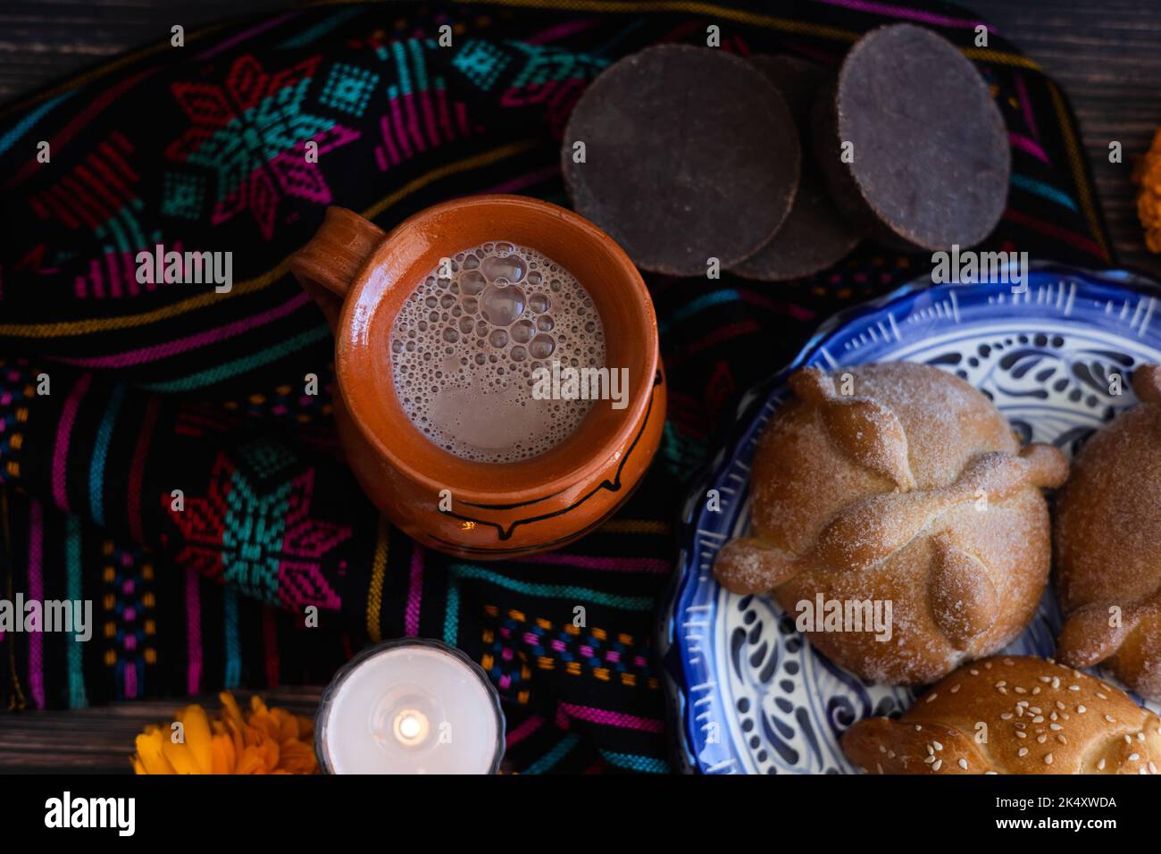 Mexican hot chocolate in clay pot hi-res stock photography and images ...