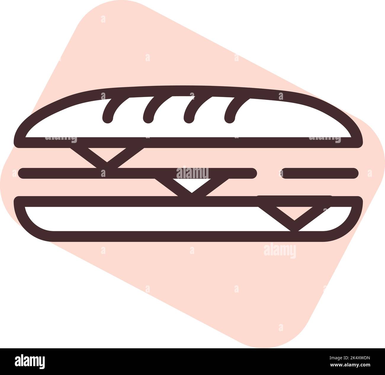 Restaurant sandwich, illustration, vector on a white background Stock ...