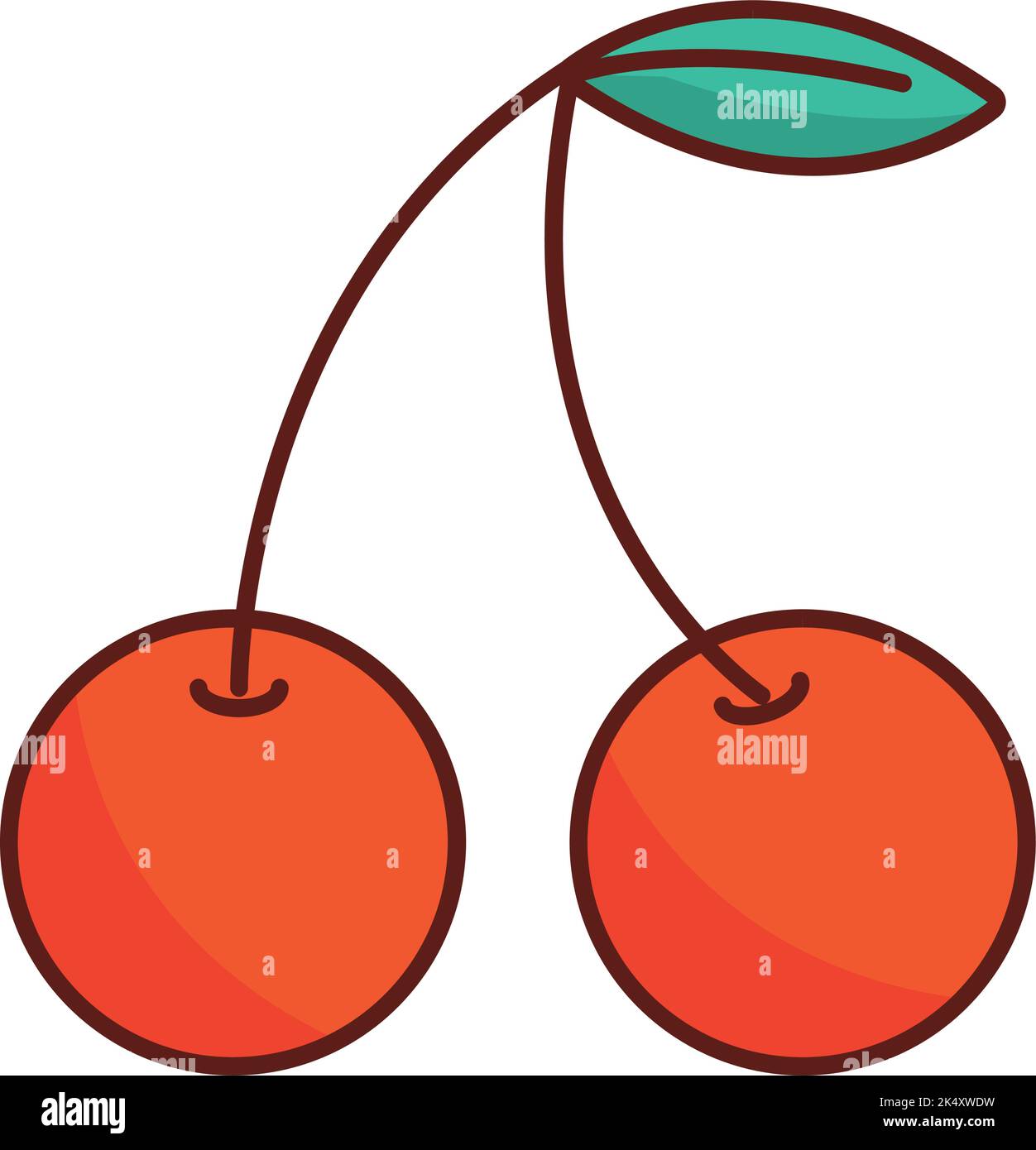 cherry cartoon retro Stock Vector Image & Art - Alamy