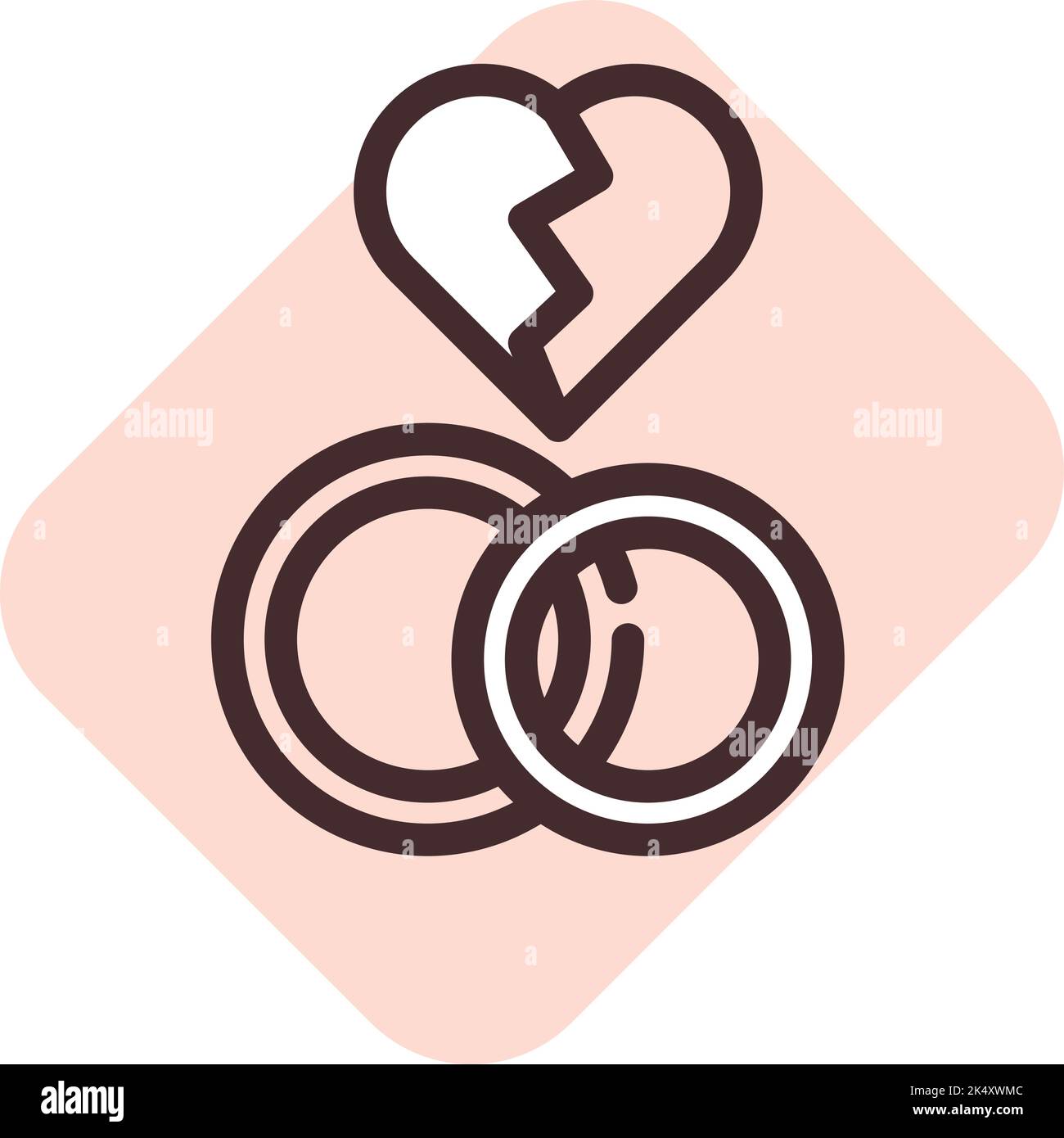 Divorce law, illustration, vector on a white background Stock Vector ...