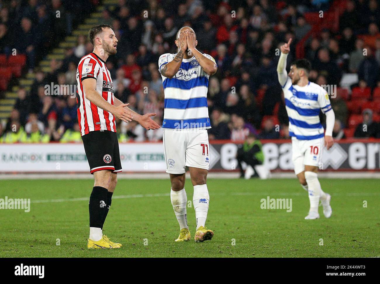Queens Park Rangers' Tyler Roberts reacts to a missed chance during the ...