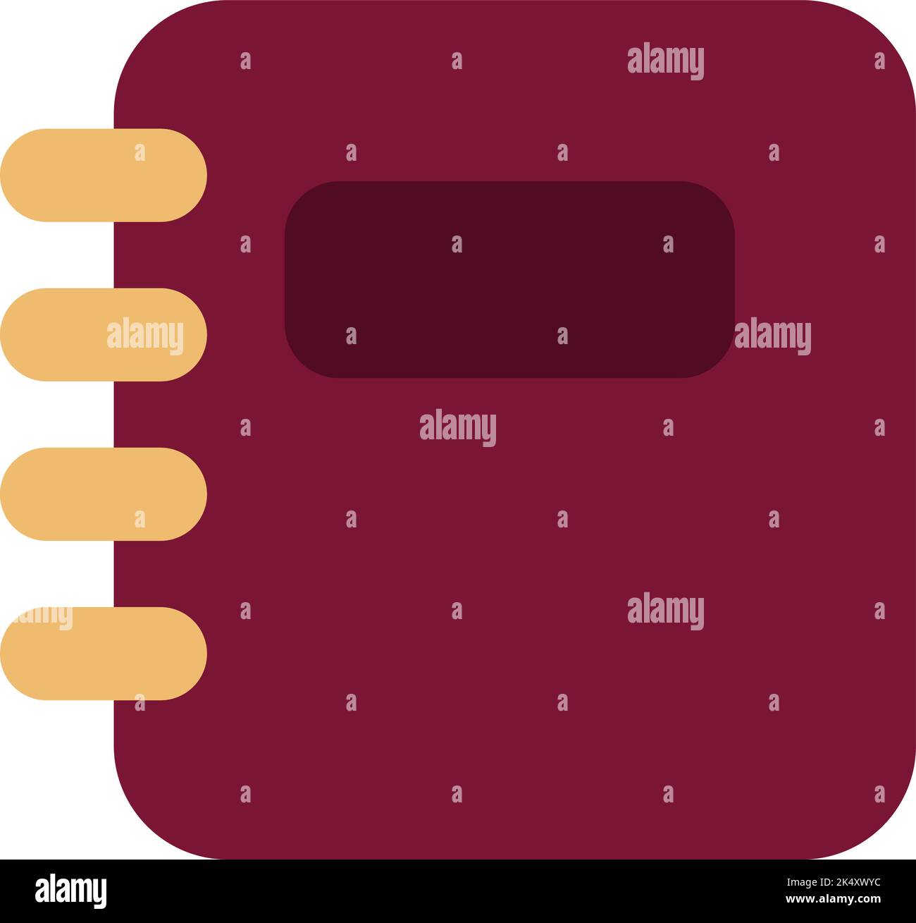 School notes book, illustration, vector on a white background Stock ...