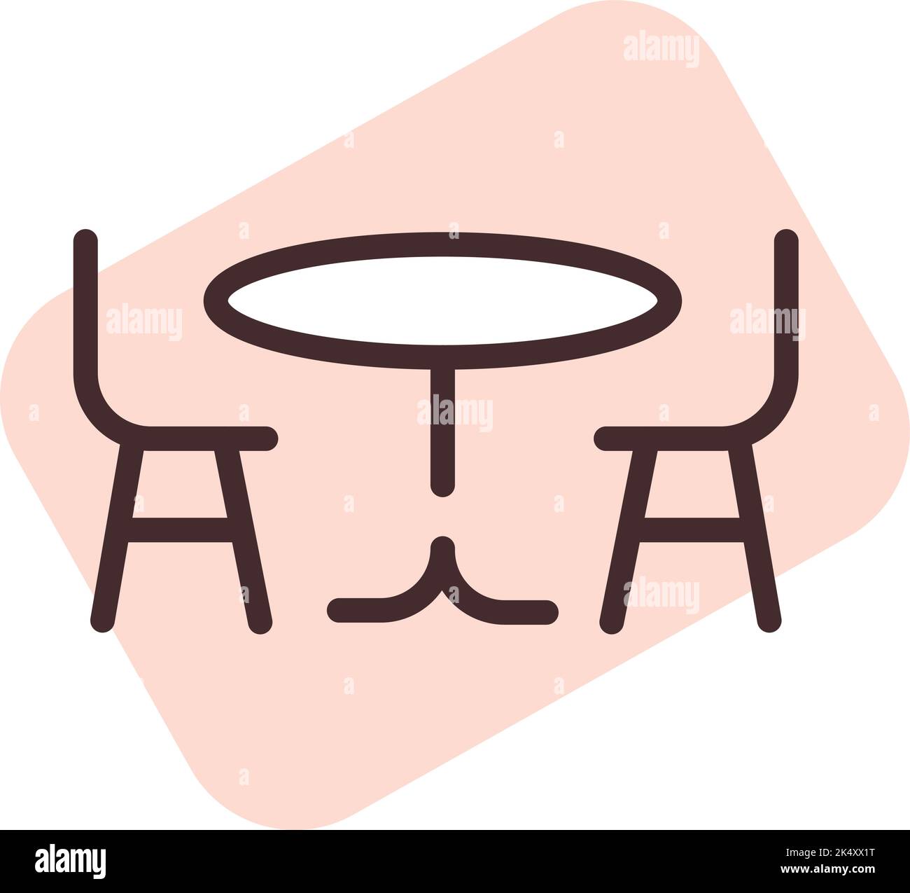 Restaurant table, illustration, vector on a white background Stock ...