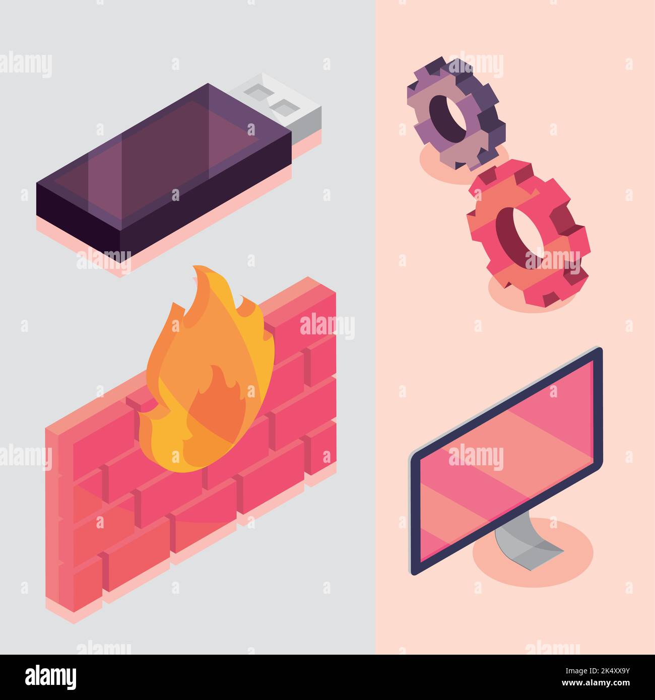 isometric cyber security, icon collection Stock Vector Image & Art - Alamy