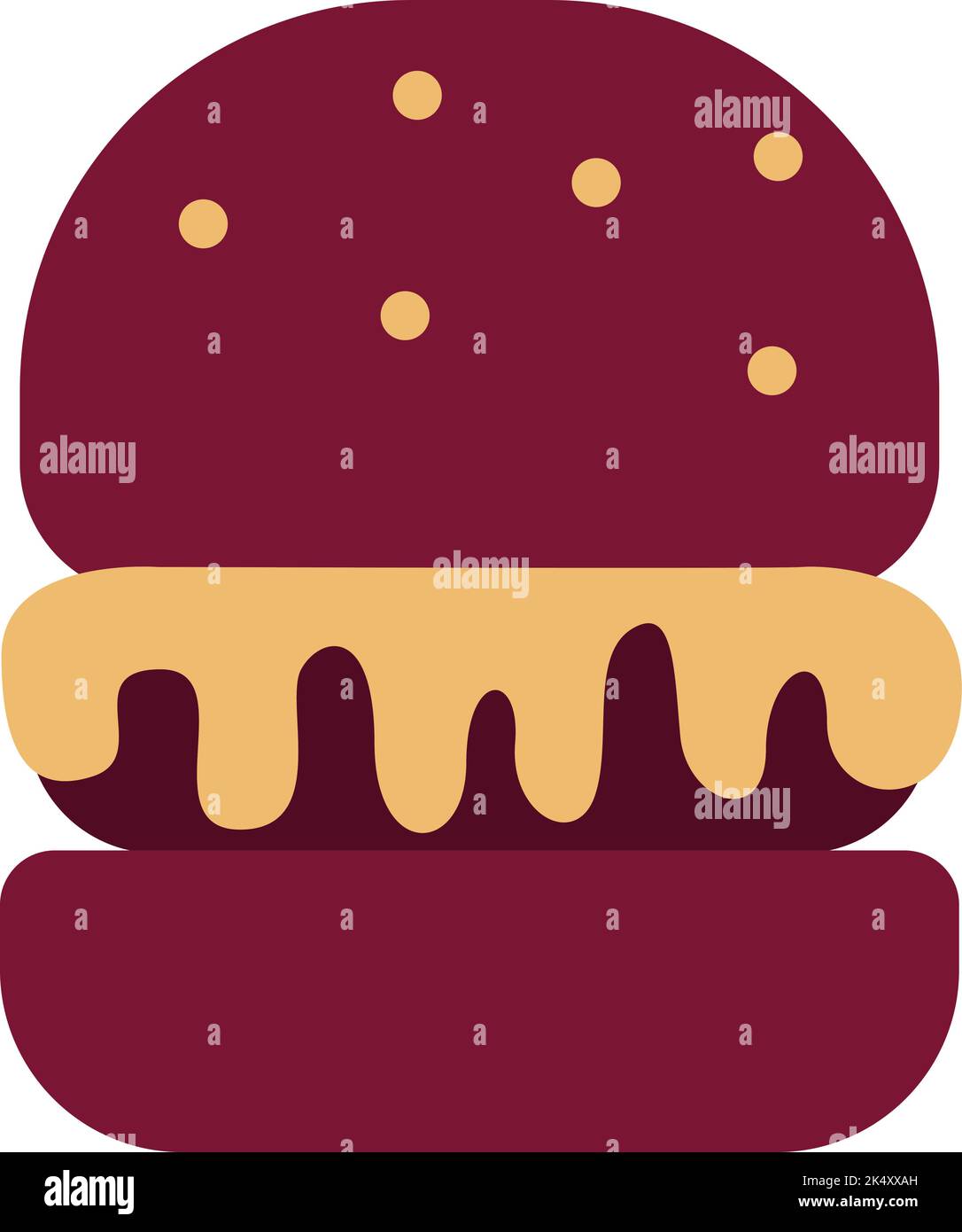 School burger, illustration, vector on a white background Stock Vector ...