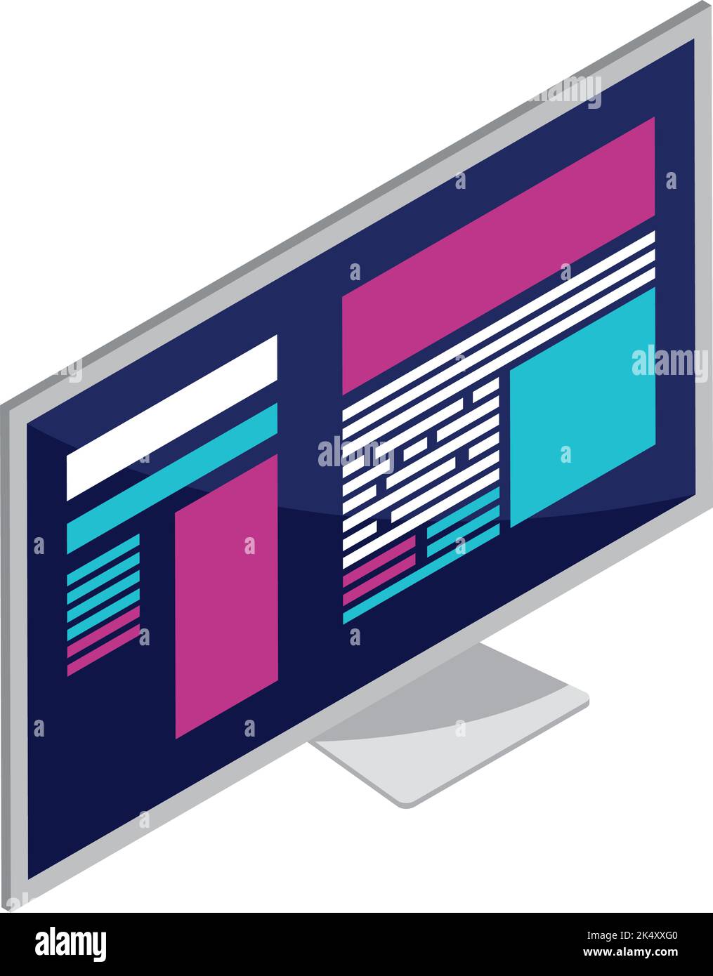 isometric computer development coding Stock Vector Image & Art - Alamy