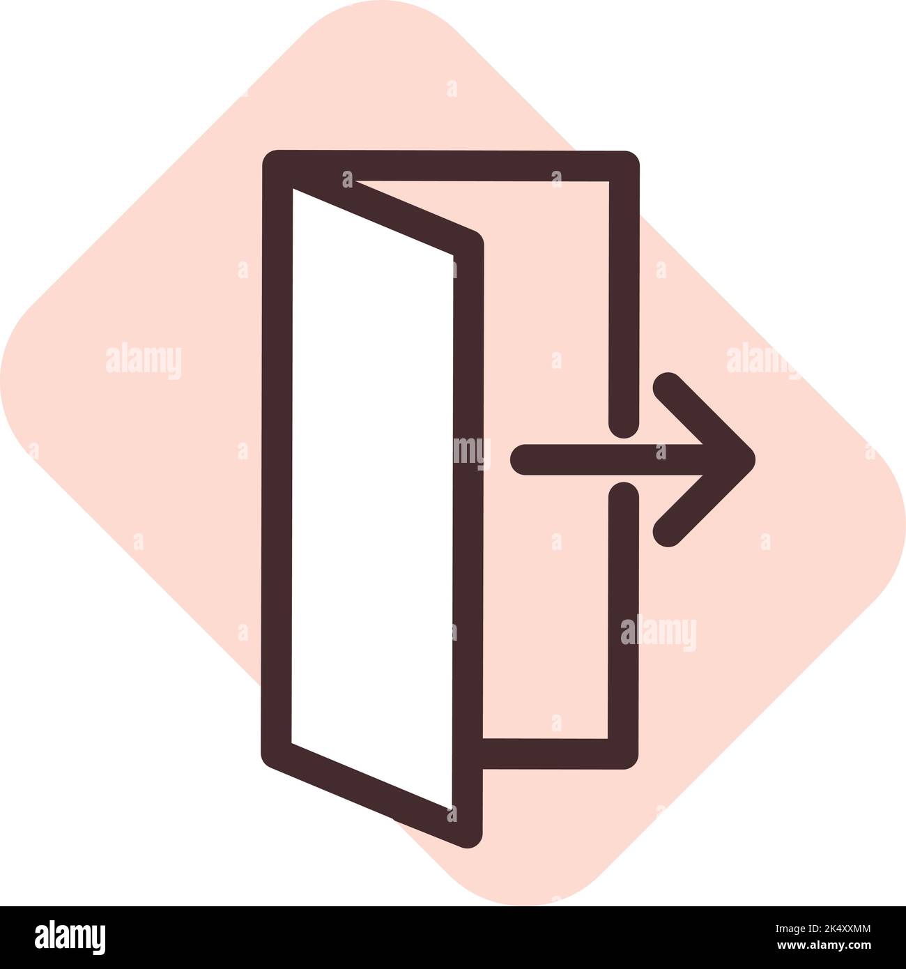 Shopping mall exit, illustration, vector on a white background Stock ...
