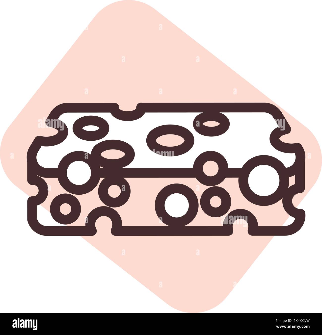 Pottery sponge, illustration, vector on a white background Stock Vector ...