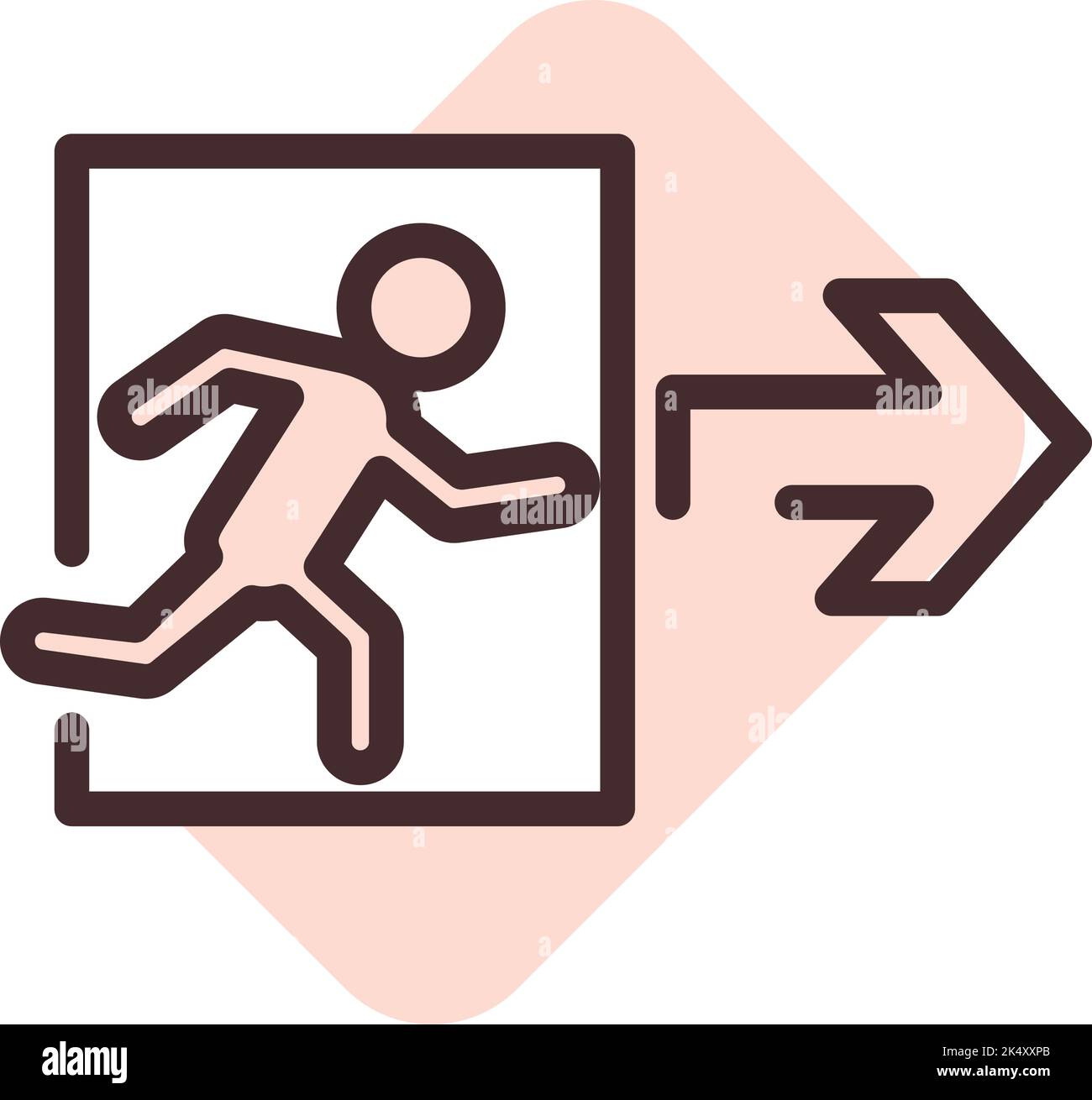 Emergency fire exit way Stock Vector Images - Alamy