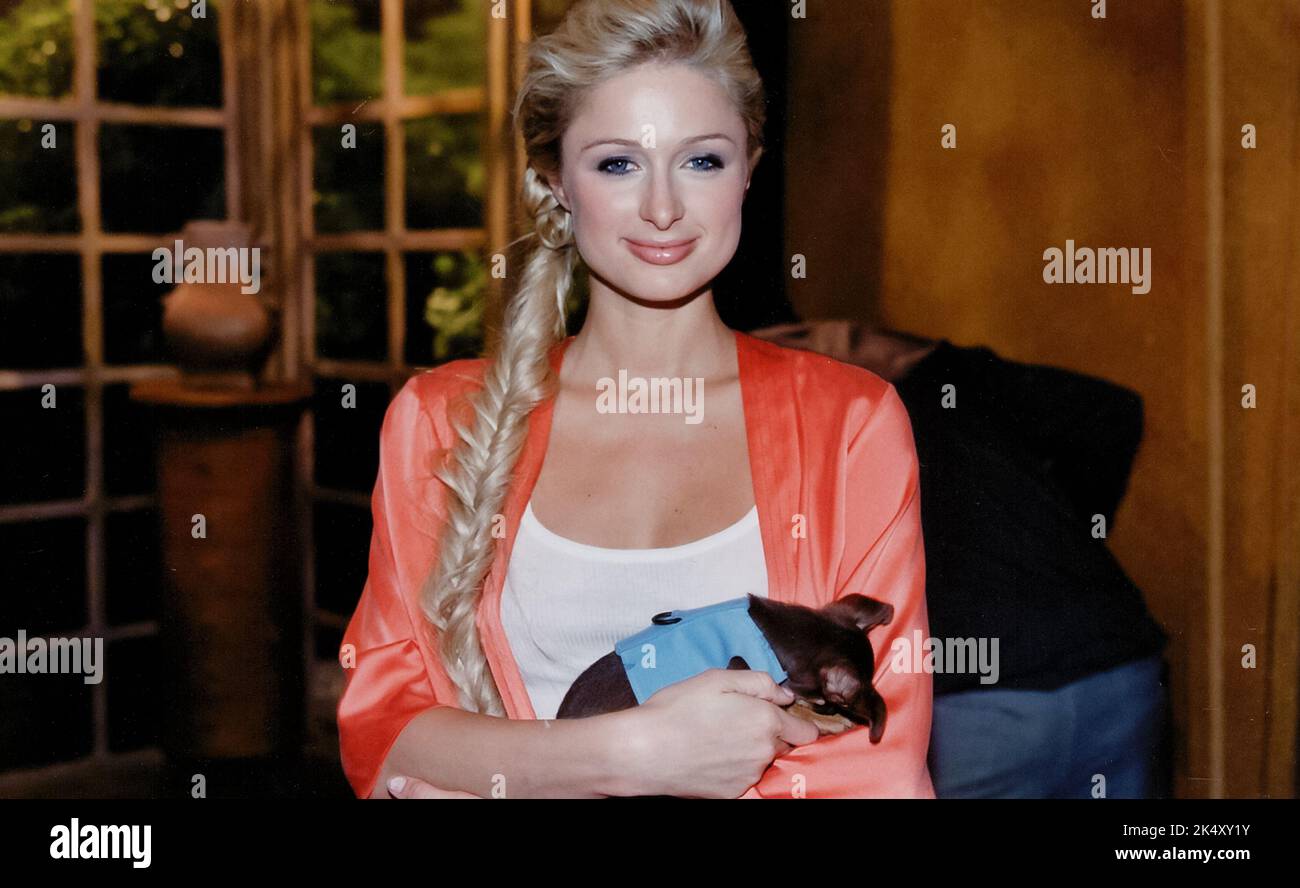 Retro celebrity portraits - Paris Hilton, circa 2011. For Editorial Use ...